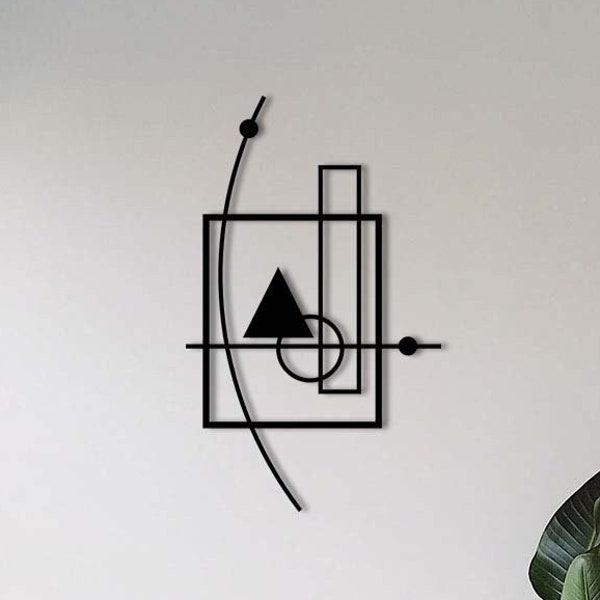 Geometric Metal Wall Art - Etsy
