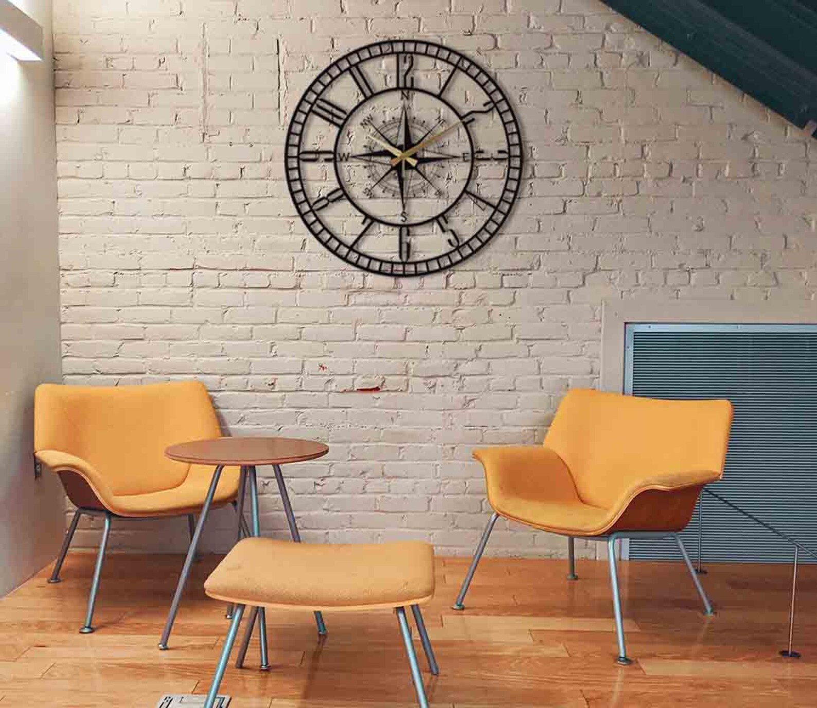Polaris Oversized Compass Wall Clock 80cm-90cm Extra Large | Etsy
