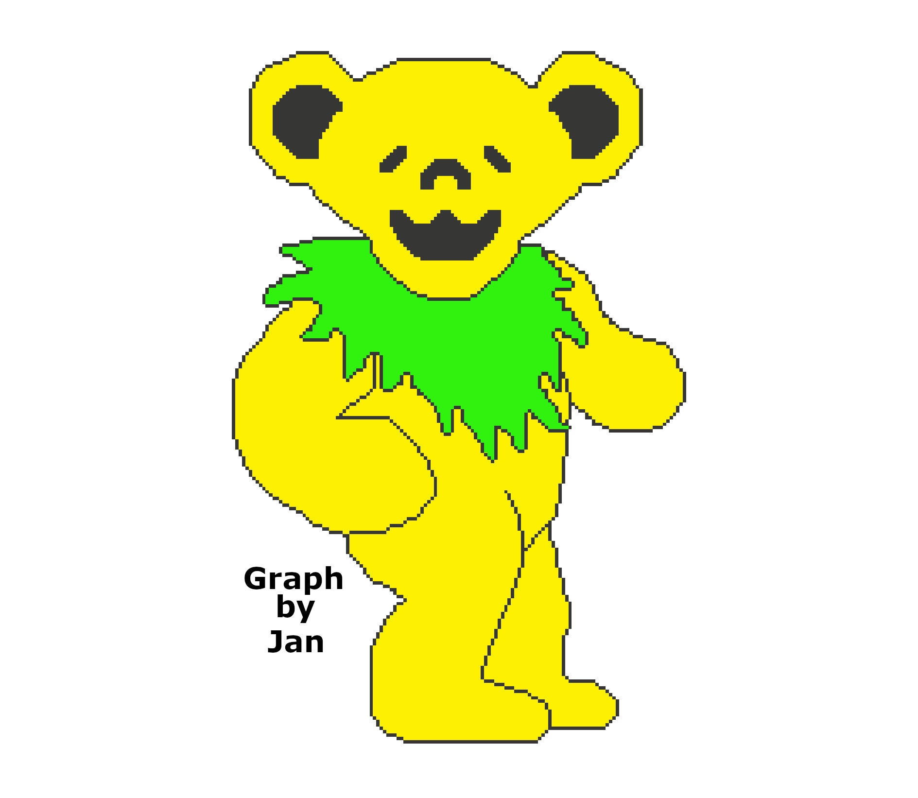 Yellow Dancing Bear Graph - Etsy