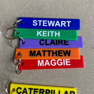 3d Printed Custom Keychain - Personalized 2 Colors - Etsy