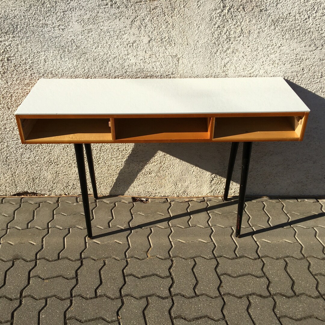 Rare Vintage MOJMIR POZAR Dressing Table UP Zavody Opal Glass 60s Mid ...