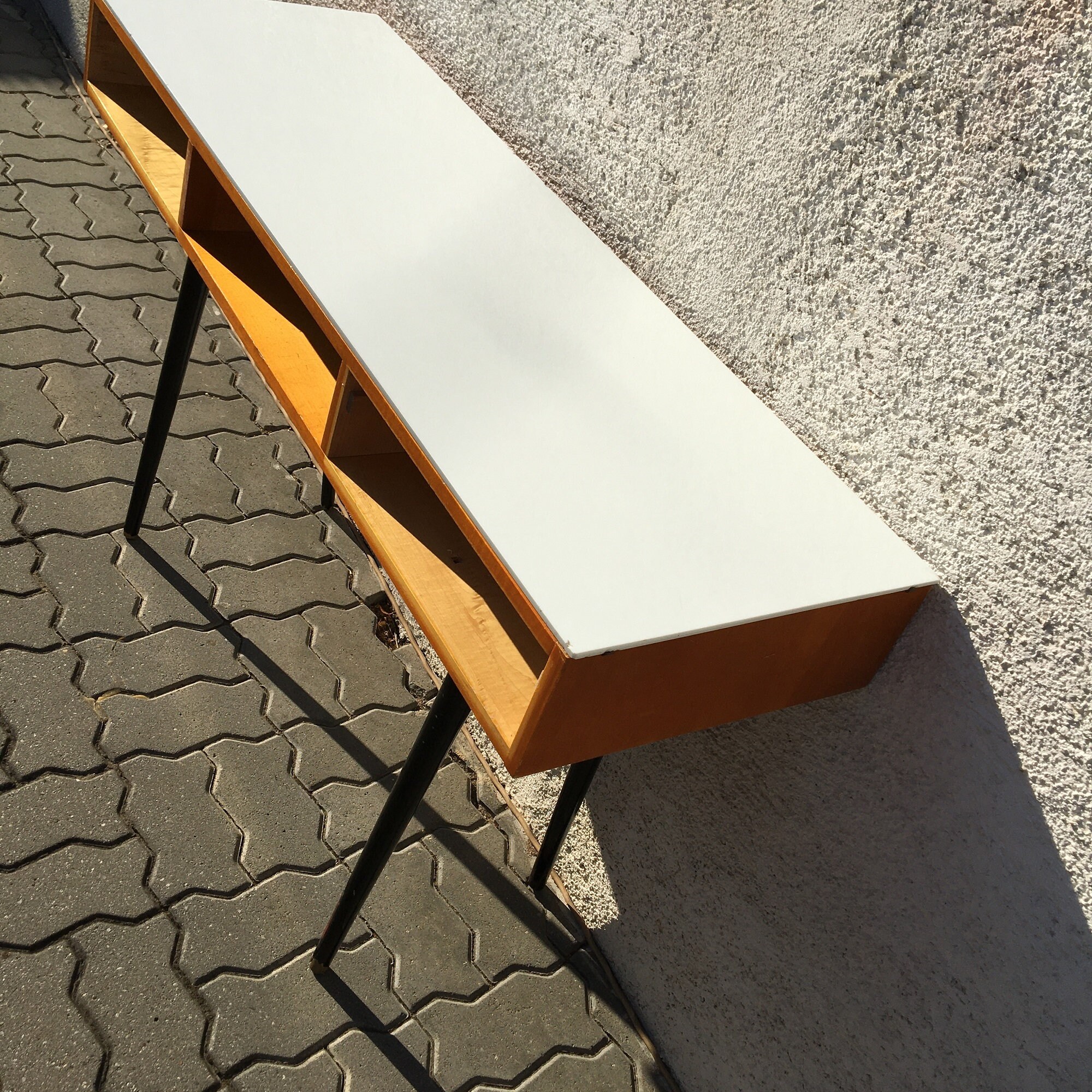 Rare Vintage MOJMIR POZAR Dressing Table UP Zavody Opal Glass 60s Mid ...