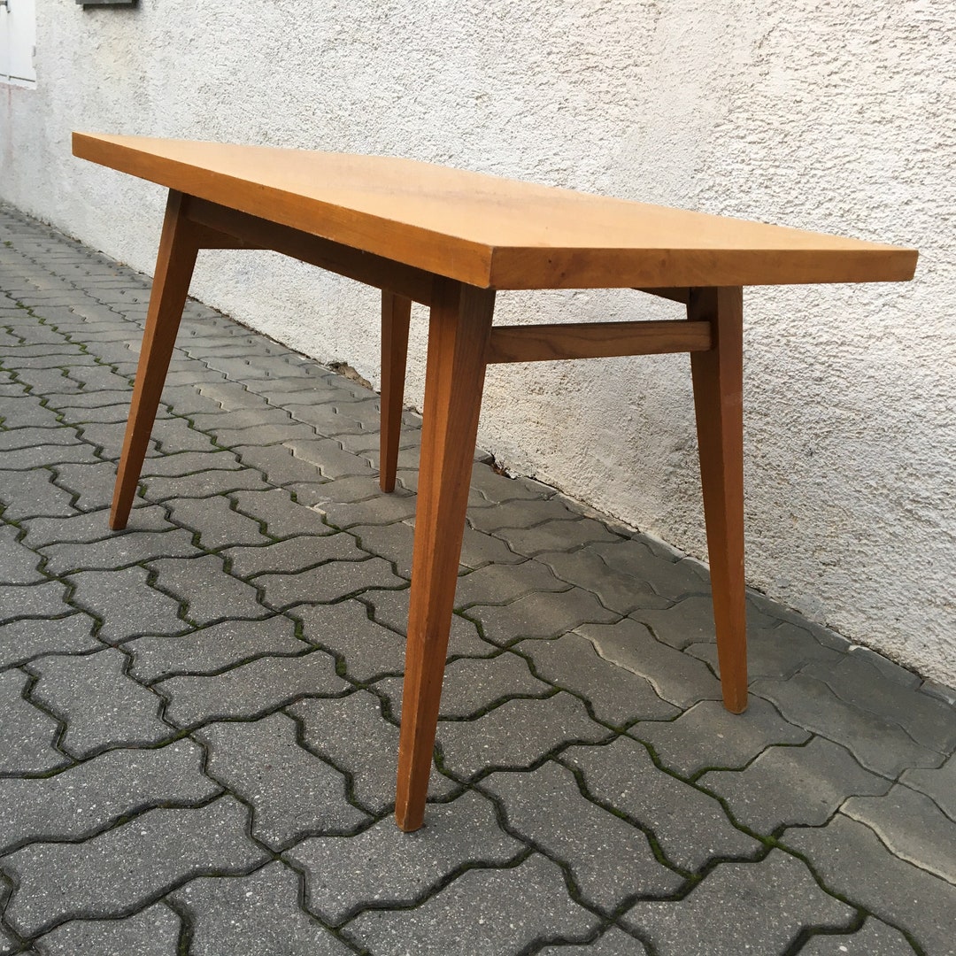 Vintage RARE Wooden Coffee Side Conference Table 60s - Etsy