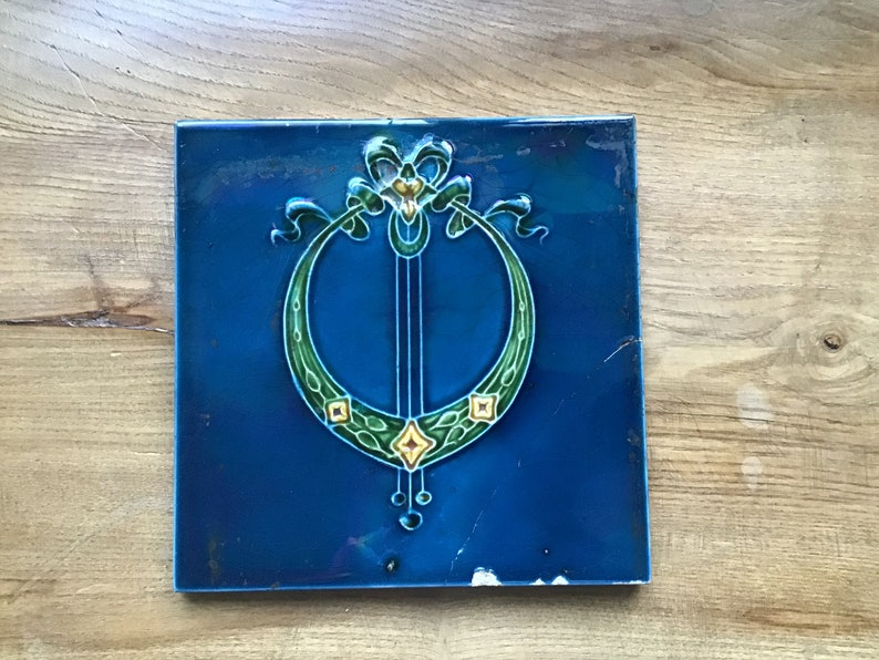 T.A Simpson 1902 Art Nouveau Tile - Etsy
