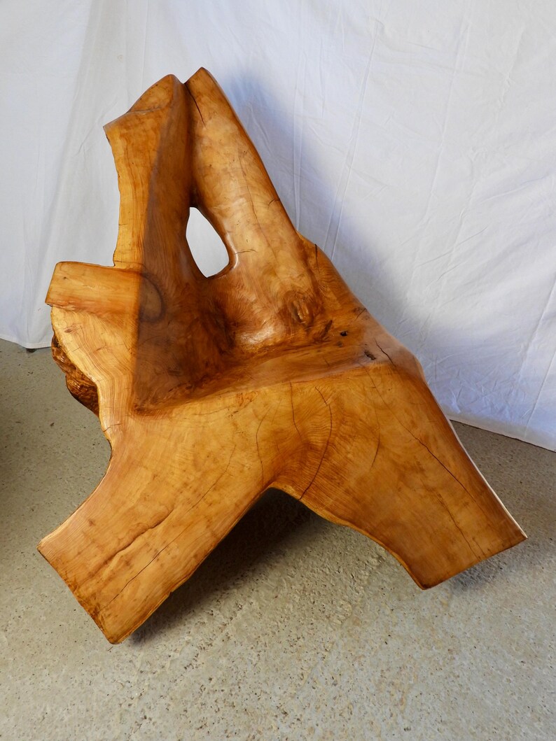 Earth Star Chair Hand Carved Wood Chair, Cedar of Lebanon, Centrepiece ...
