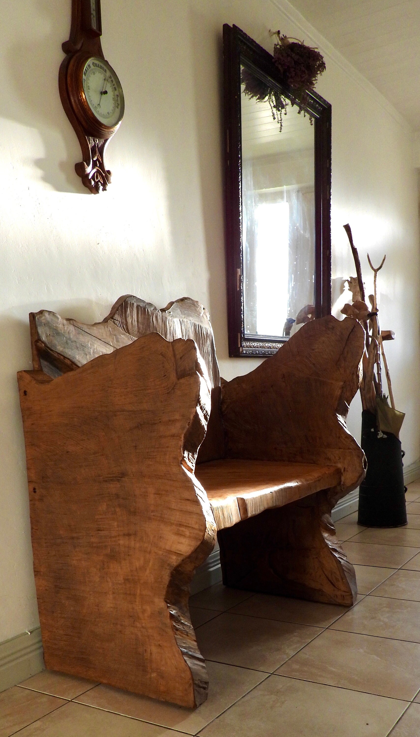 Settle Chair for Two People, Sweet Chestnut and Cedar of Lebanon, Hall ...