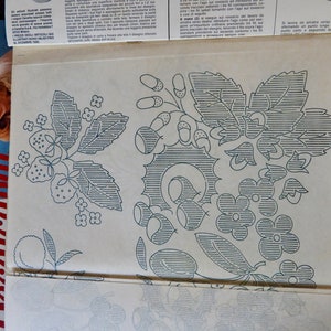 1970s Italian Iron on Paper Transfer Books for Embroidery, Tablecloths ...