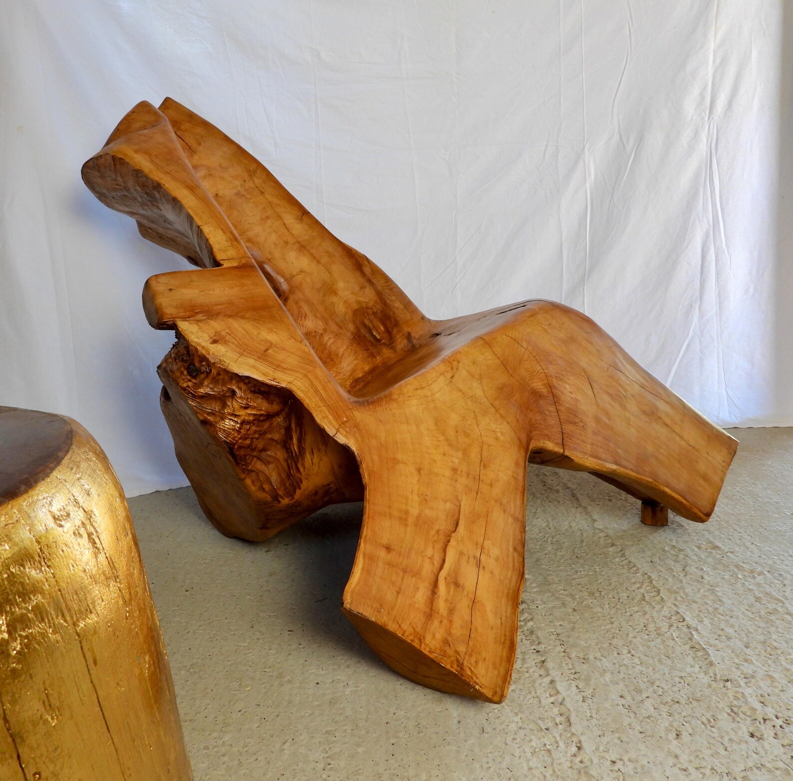 Earth Star Chair Hand Carved Wood Chair, Cedar of Lebanon, Centrepiece ...