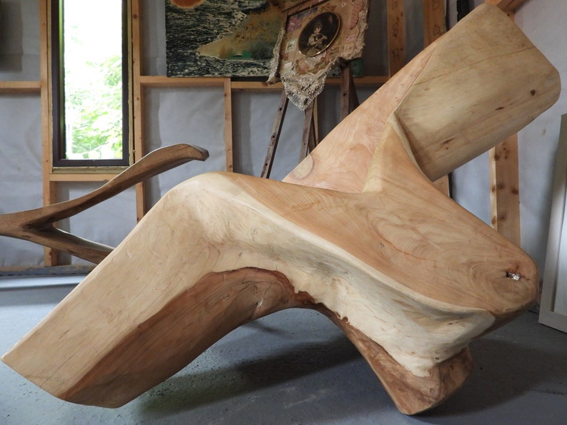 Earth Star Chair Hand Carved Wood Chair Cedar of Lebanon - Etsy
