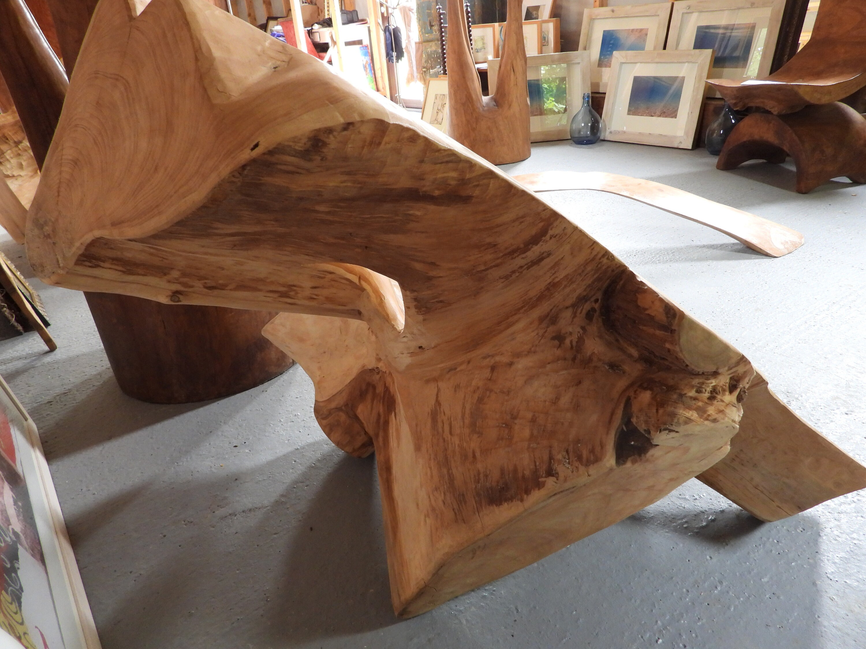 Earth Star Chair Hand Carved Wood Chair Cedar of Lebanon - Etsy