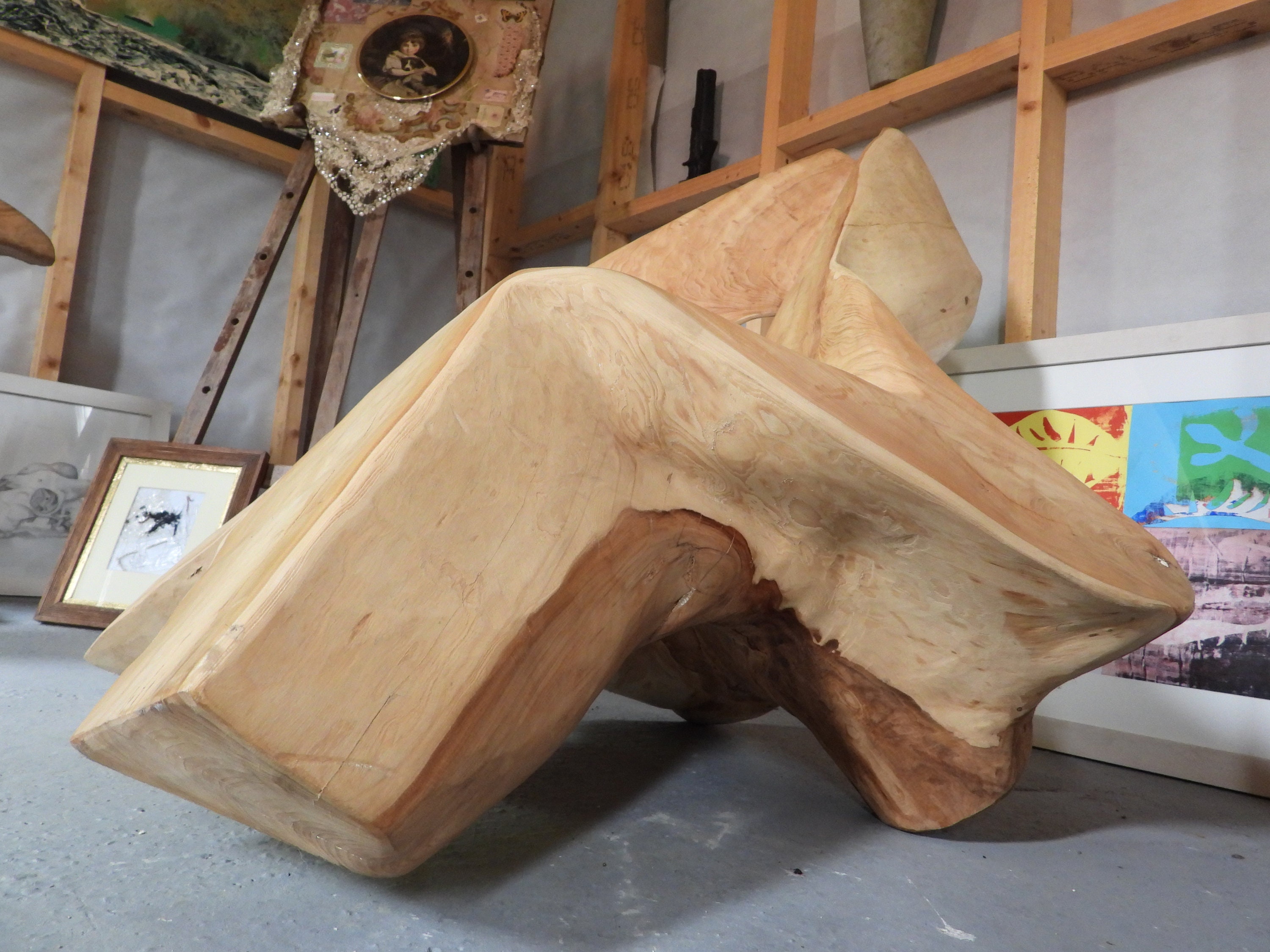 Earth Star Chair Hand Carved Wood Chair Cedar of Lebanon - Etsy