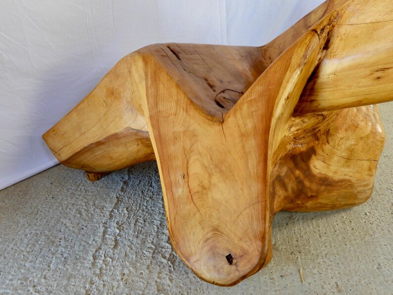 Earth Star Chair Hand Carved Wood Chair, Cedar of Lebanon, Centrepiece ...