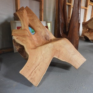 Earth Star Chair Hand Carved Wood Chair, Cedar of Lebanon, Centrepiece ...