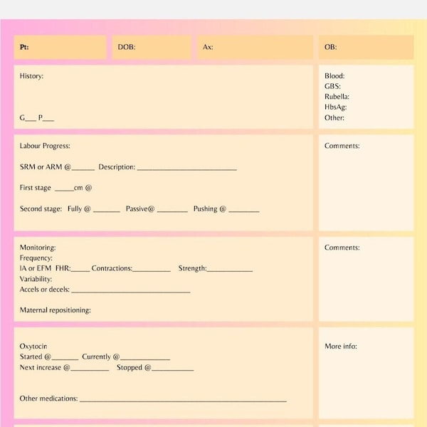 Triage Report Sheet - Etsy