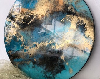 Blue Resin Wall Art - Etsy