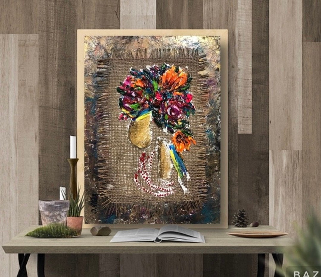 Made in Ukrainian Textured Flower Wall Decor Ukrainian - Etsy