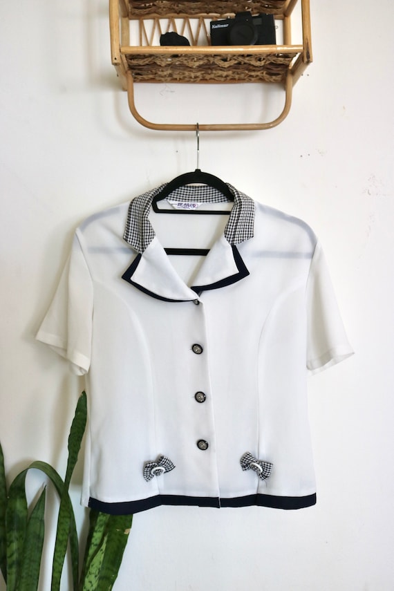 collared vintage retro blue - Gem