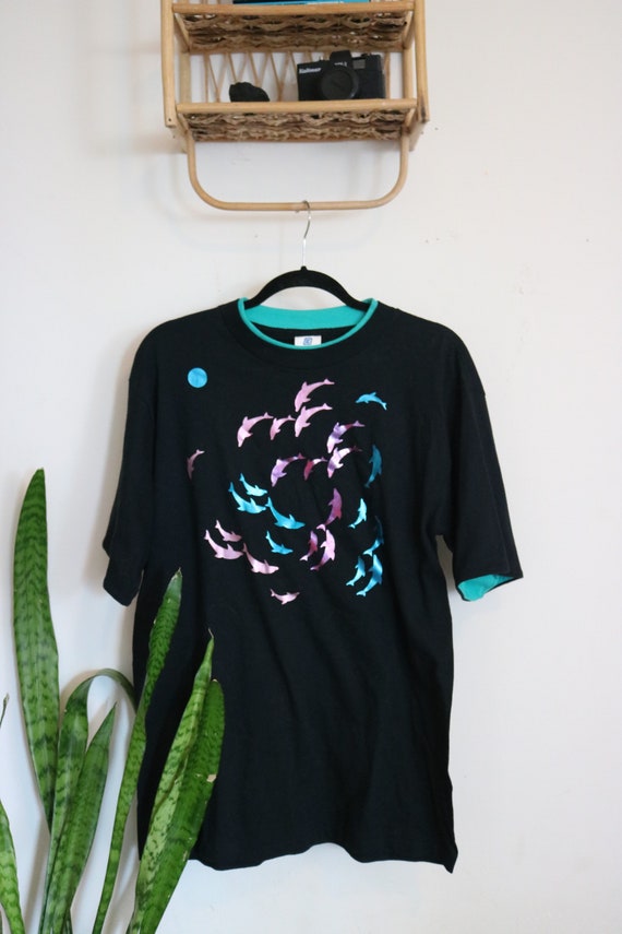 Vintage Dolphin Iridescent 80s 90s Oversized Grandma … - Gem