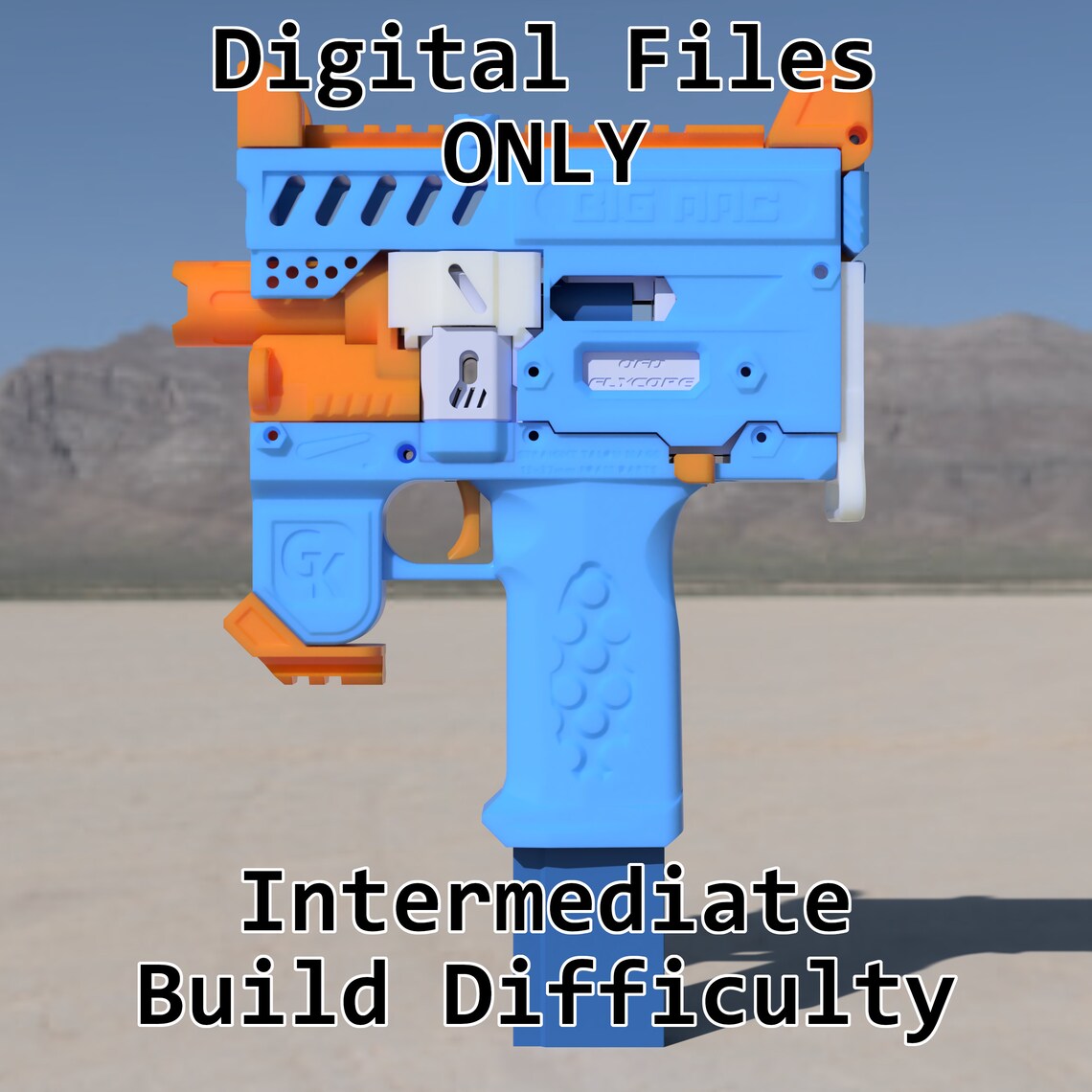 GKUZI FILES - 3D Printed Flycore Based Nerf Dart Blaster - Etsy