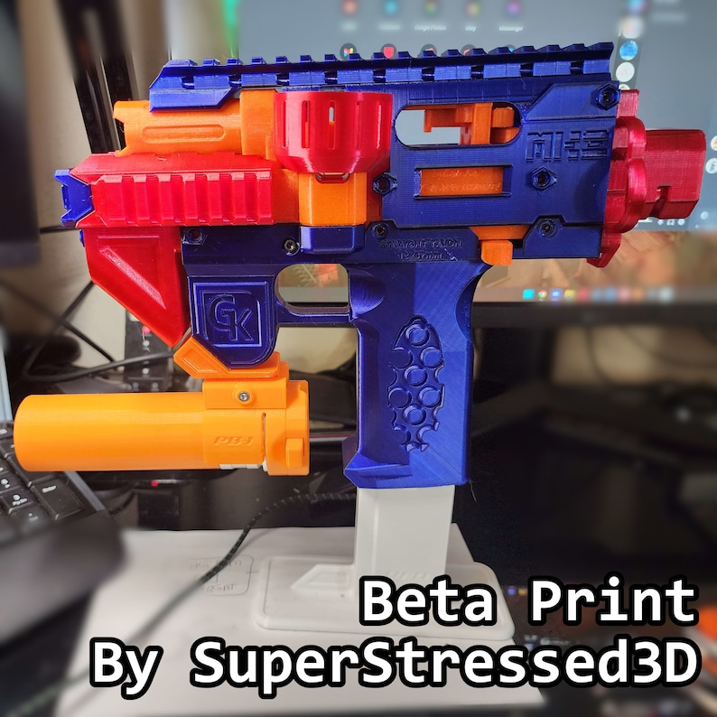 GKUZI FILES - 3D Printed Flycore Based Nerf Dart Blaster - Etsy