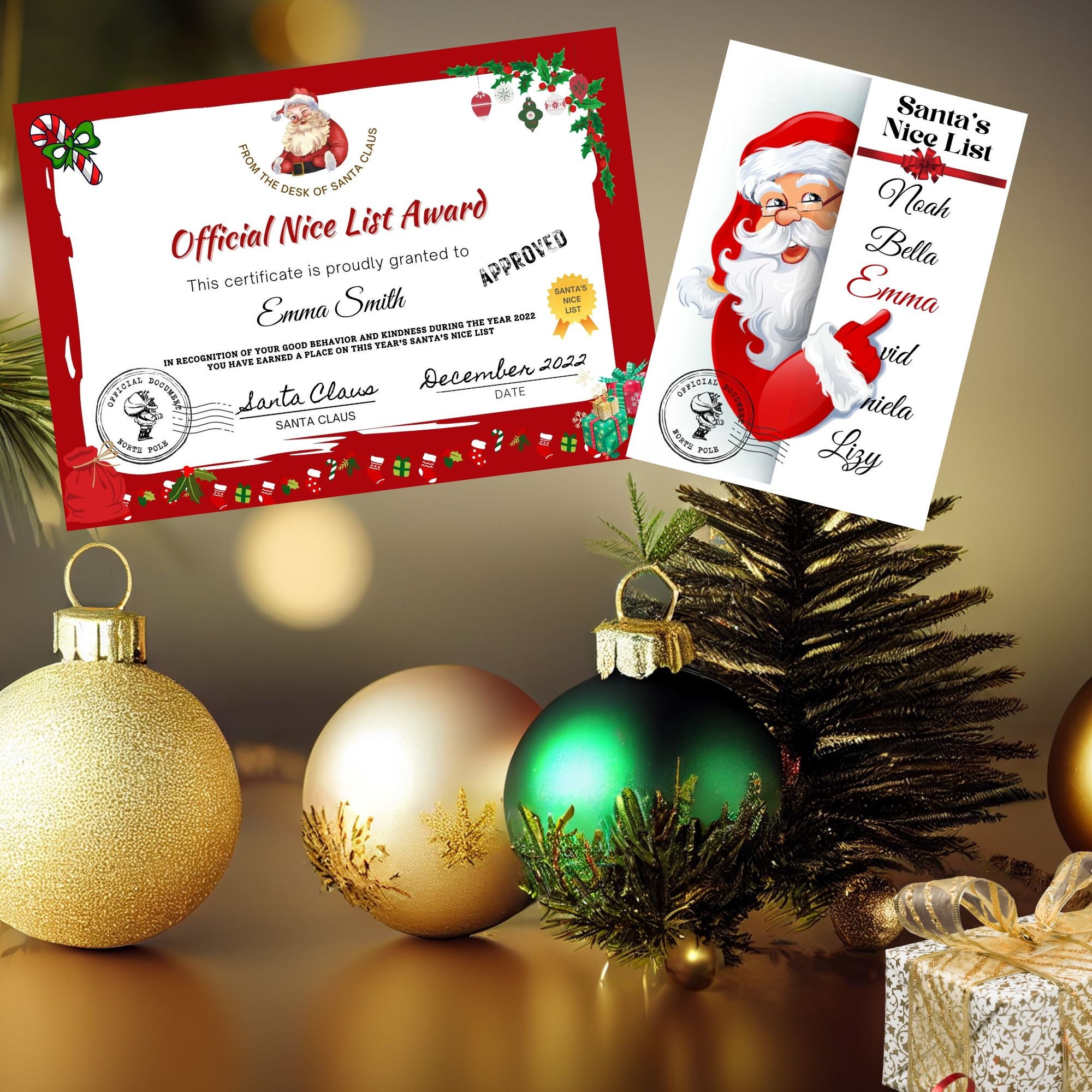 Personalized Nice List Certificate and Official Nice List Award From ...