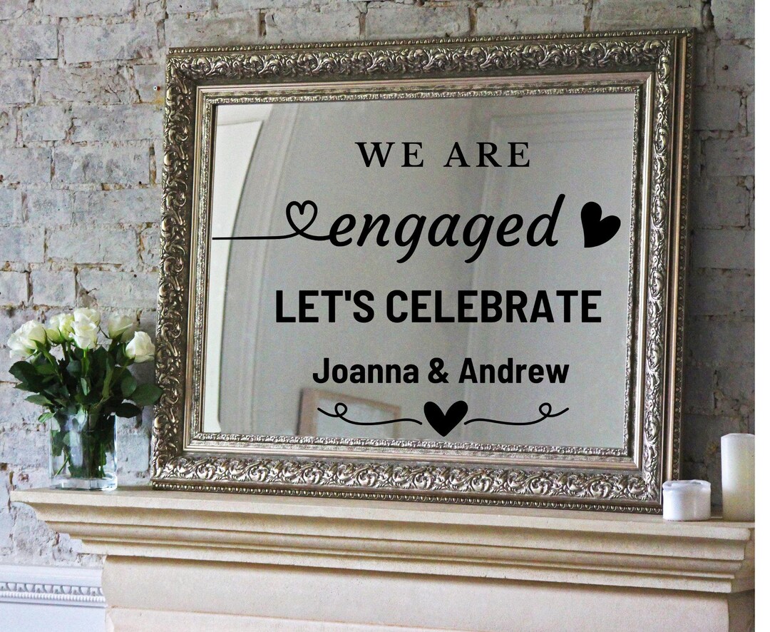 Customize Sign We Are Engaged Party Sign Printable, Personalized ...
