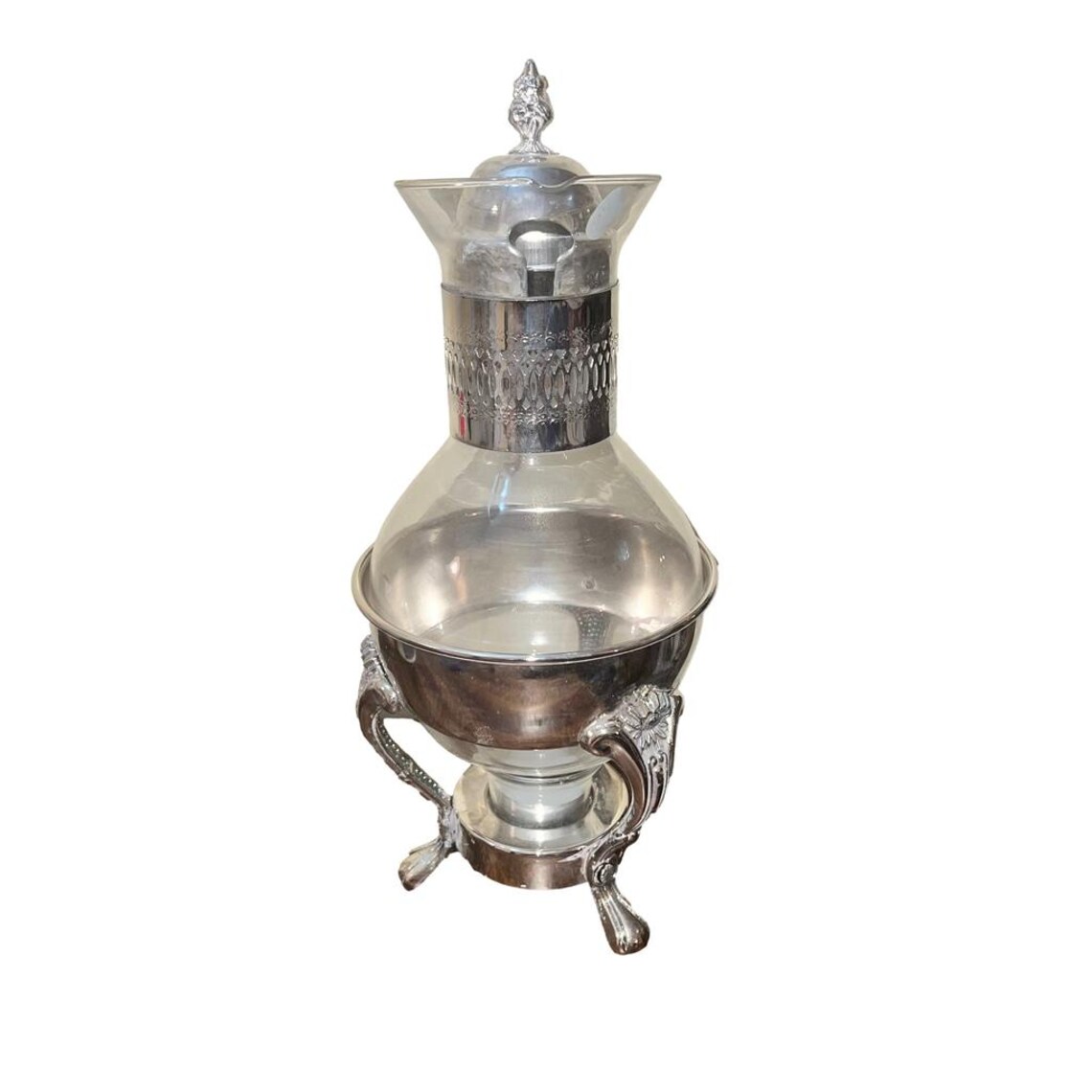 Vintage Silver Plated French Carafe With Warmer Stand - Etsy