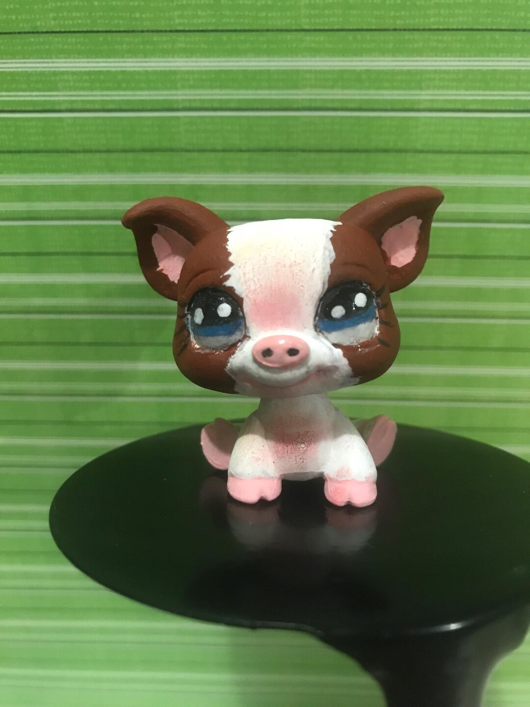 OOAK Brown White Pig LPS Custom Repaint Doll, Collector Item - Etsy