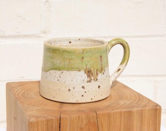 Handmade Stoneware Mug Dark Green & Speckle, Coffee Mug, Tea Mug ...