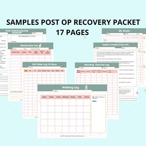 Orthopedic Surgery Recovery Health Packet for Home Care Nurse Therapist ...