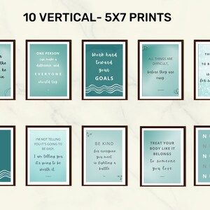 16 Inspirational Wall Art Health Office Decor Signs Aqua Senior Decor ...