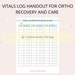 Orthopedic Surgery Recovery Health Packet for Home Care Nurse Therapist ...