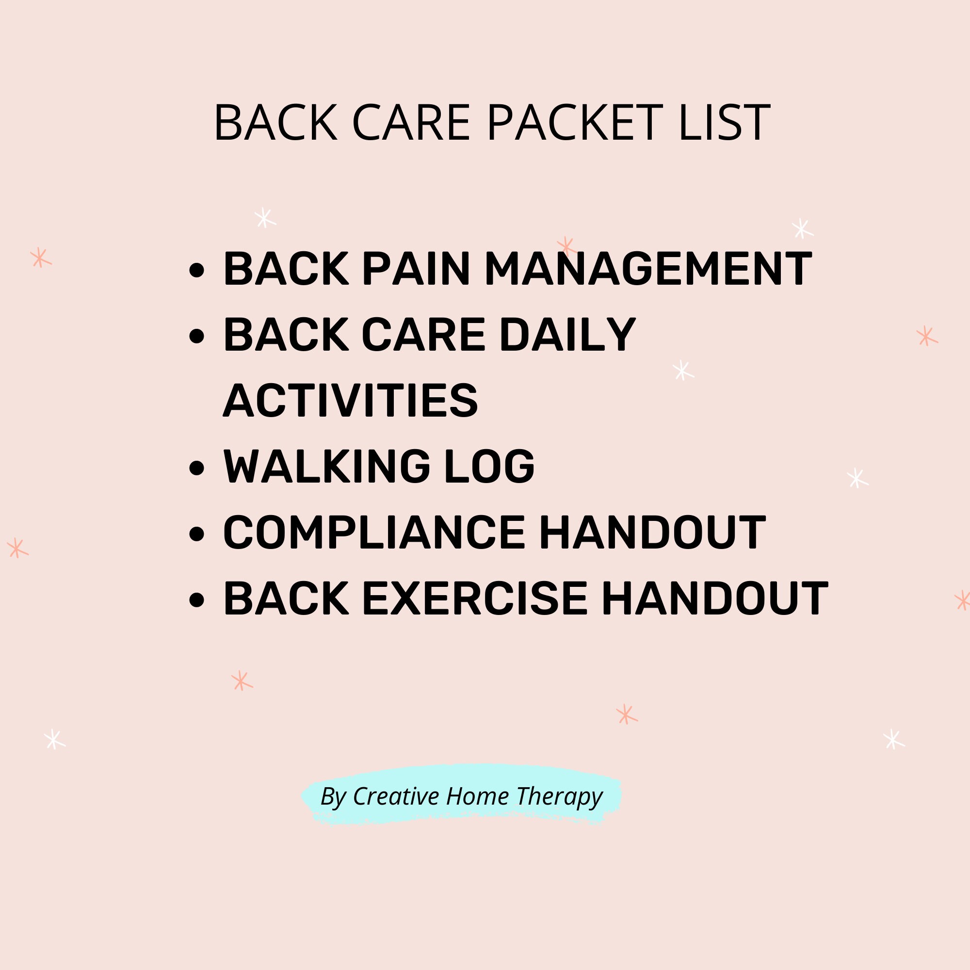Back Pain Care Health Handouts for Seniors, Physical Therapist, Nursing ...