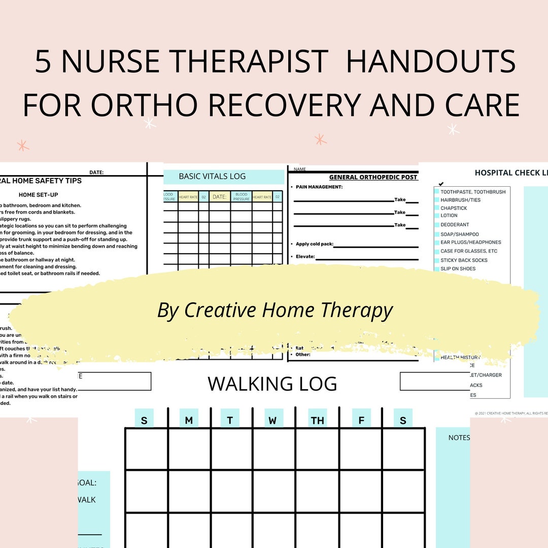 Orthopedic Surgery Recovery Health Packet for Home Care Nurse - Etsy