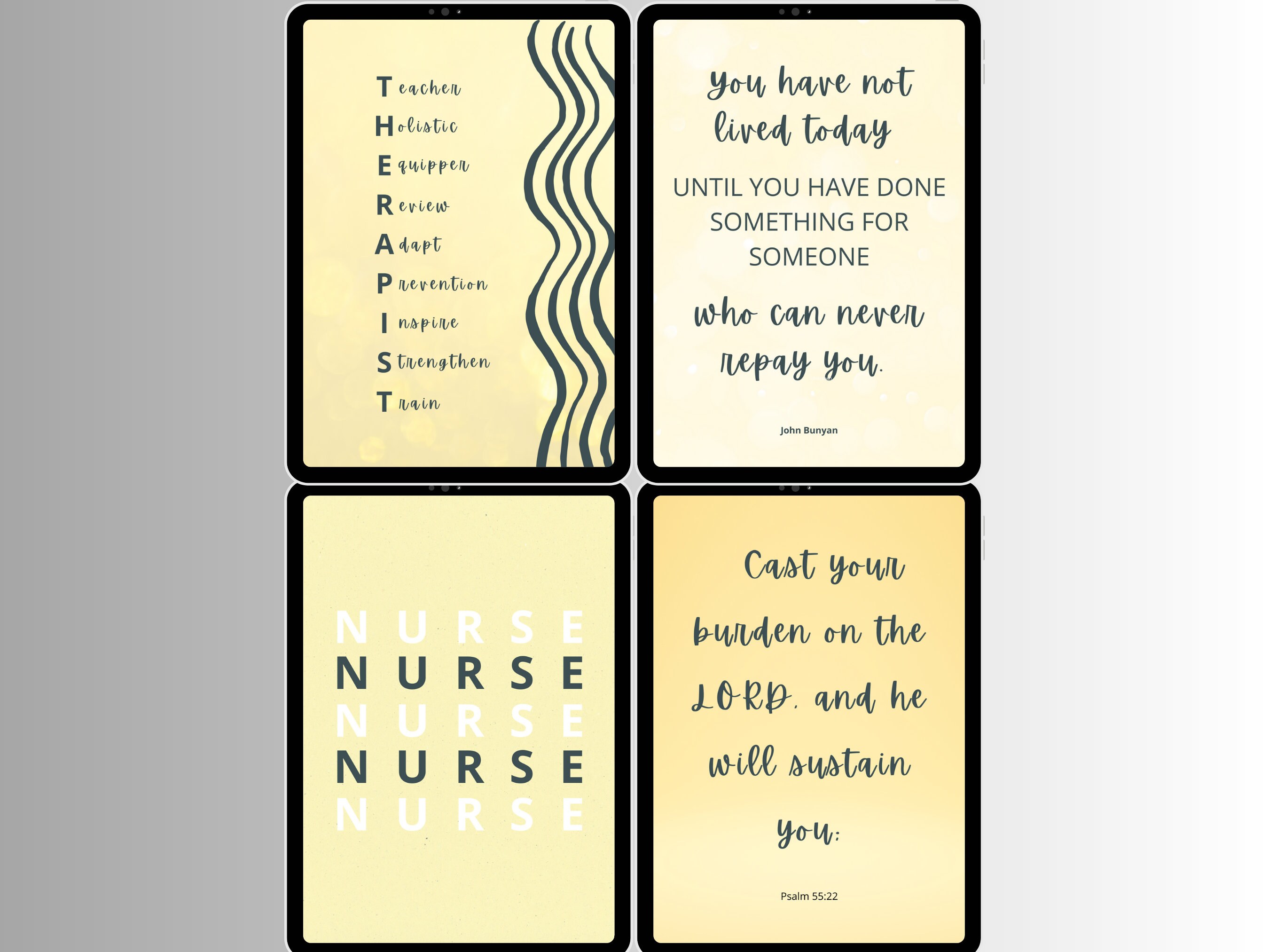 13 Motivational Quotes Digital Prints Wellness Print for Nursing Home ...