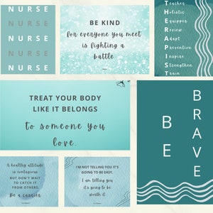 16 Inspirational Wall Art Health Office Decor Signs Aqua Senior Decor ...
