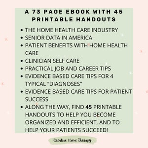 Home Care 73 Page E BOOK With 45 Senior Healthcare Patient Handouts - Etsy