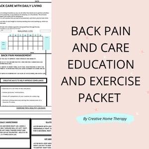 Back Pain Care Health Handouts for Seniors, Physical Therapist, Nursing ...