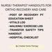 Orthopedic Surgery Recovery Health Packet for Home Care Nurse Therapist ...