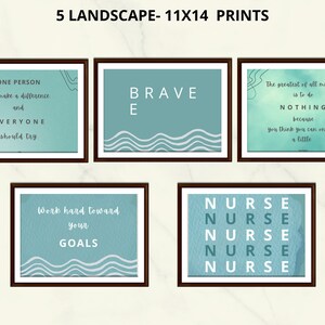 16 Inspirational Wall Art Health Office Decor Signs Aqua Senior Decor ...