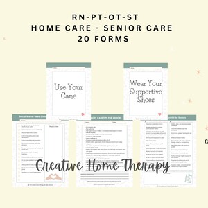 Evaluation, Assessment, Start of Care Forms for Senior Care and Home ...