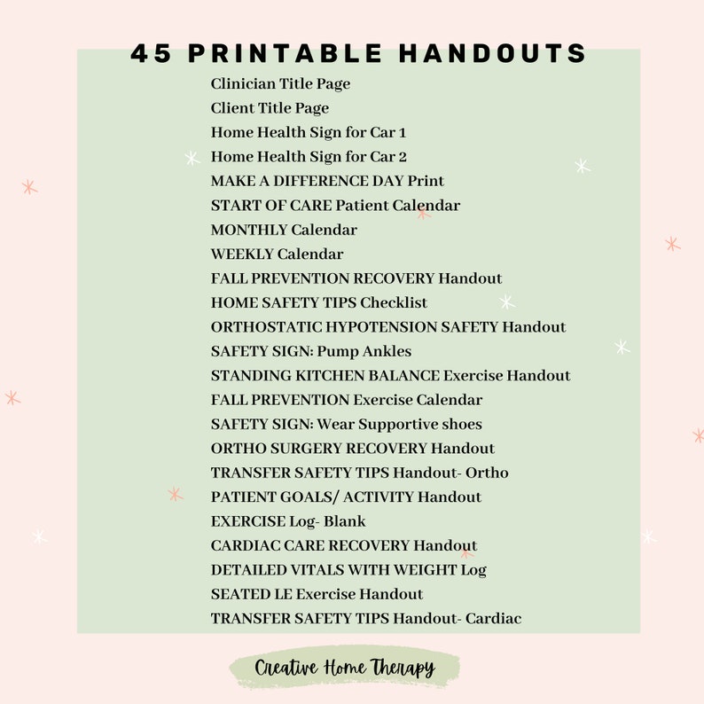 Home Care 73 Page E BOOK With 45 Senior Healthcare Patient Handouts - Etsy