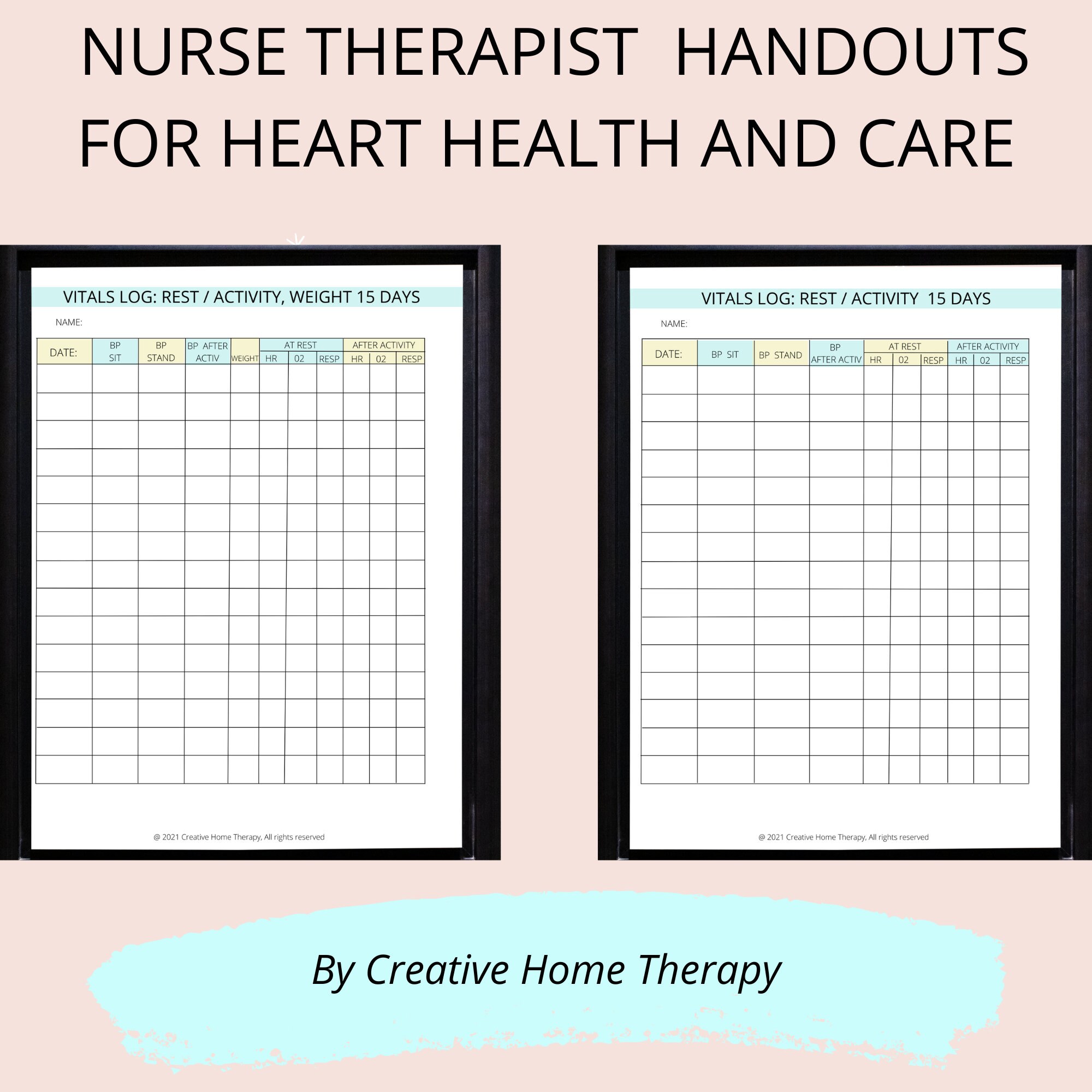 Heart Health Handouts Cardiac Care Nurse Packet Therapist - Etsy