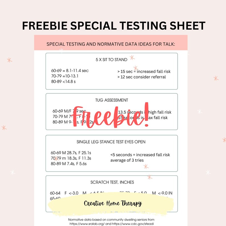 Balance Handouts Exercise Packet for Senior Fall Prevention Physical ...