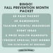 Fall Prevention Month Bingo Senior Care Talk and Game Packet With 2 ...