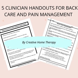 Back Pain Care Health Handouts for Seniors Physical - Etsy