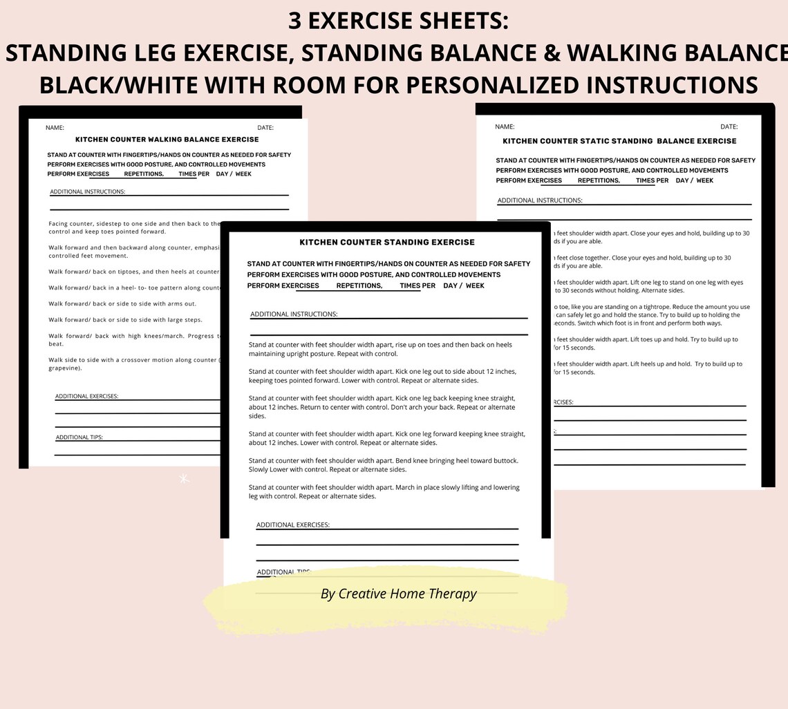 Fall Prevention Bundle Educational Health Handouts Therapist Nurse ...