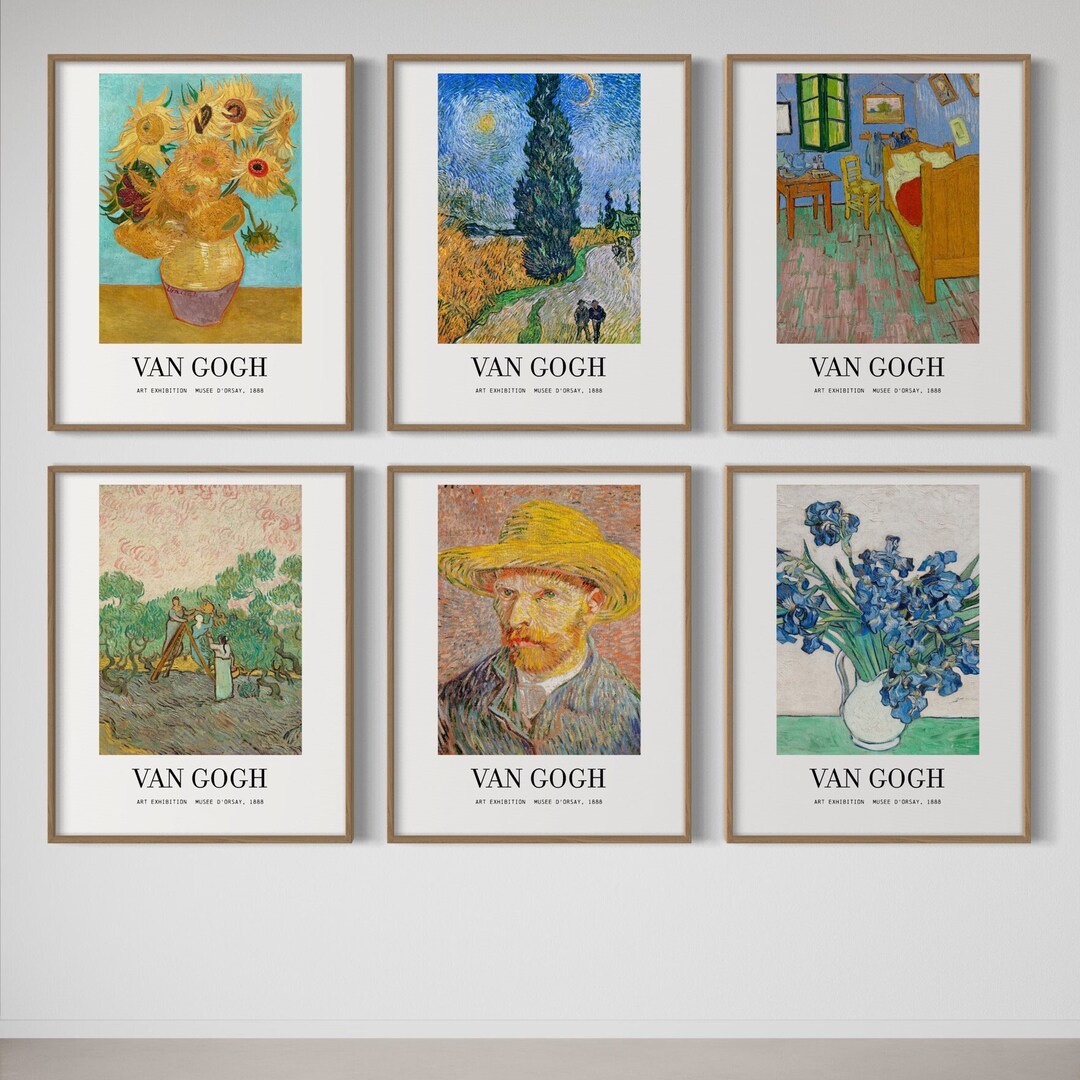 Set of 6 Printsvan Gogh Gallery Wall Set Van Gogh Poster - Etsy