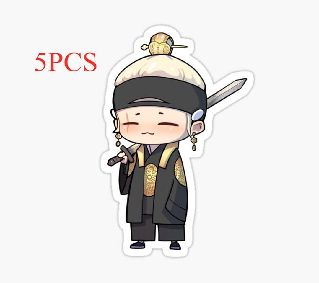 5 Pcs BTS Suga Daechwita Agust D Sticker, Chibi Art Laptop Sticker ...