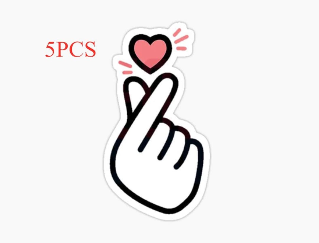 5 Pcs Korean Heart Sticker BTS Kpop Sticker Laptop Sticker - Etsy